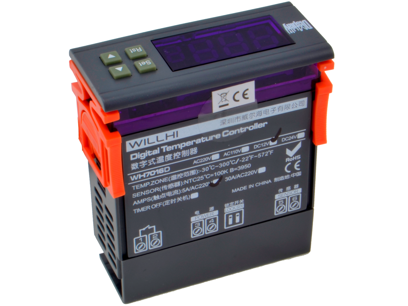 DIGITAL TEMPERATURE REGULATOR CONTROLLER THERMOSTAT CONTROL 12V/5A ...